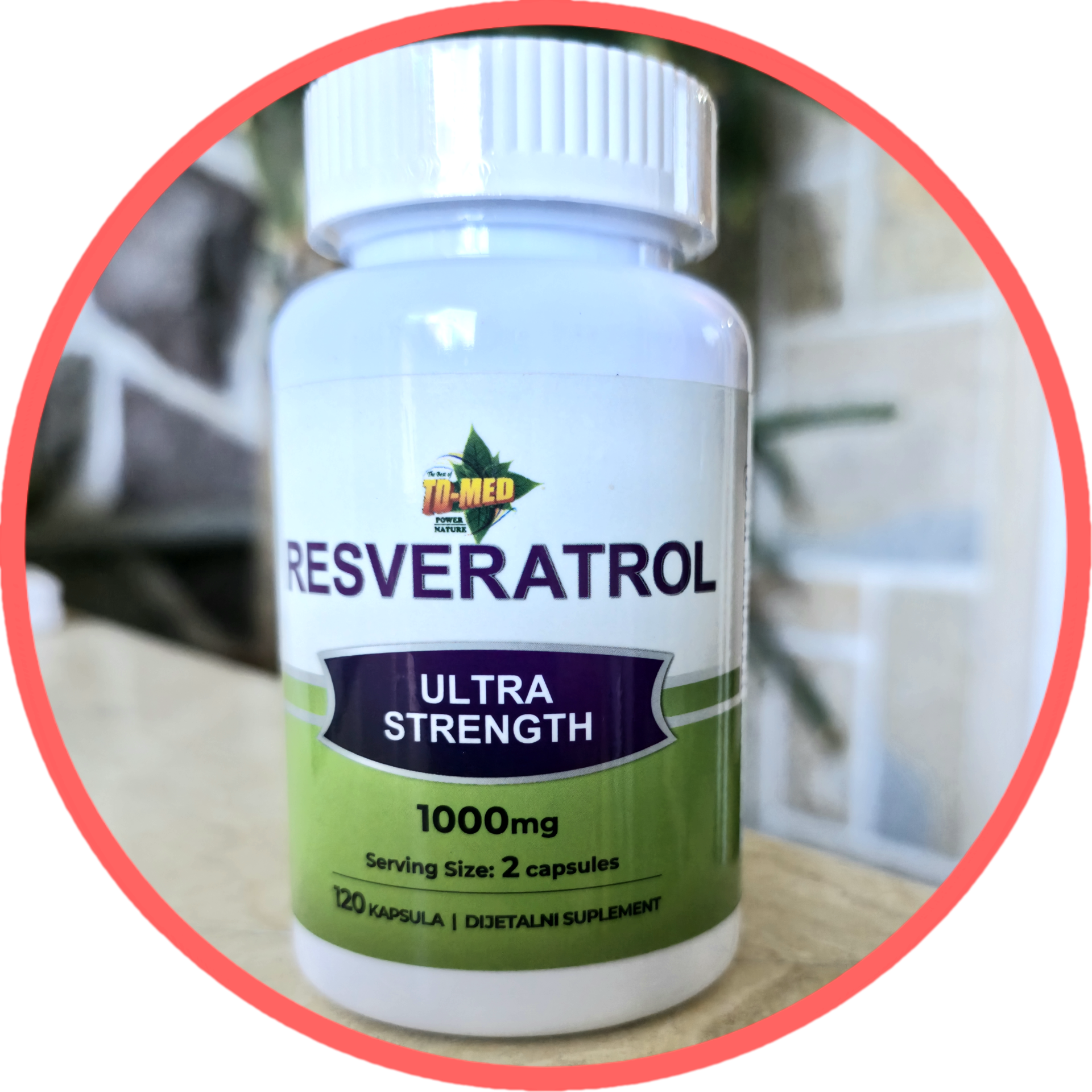 Resveratrol(Ultra snažan)-doza 1000mg/500mg,120 caps.("Japan Aladdin H ...