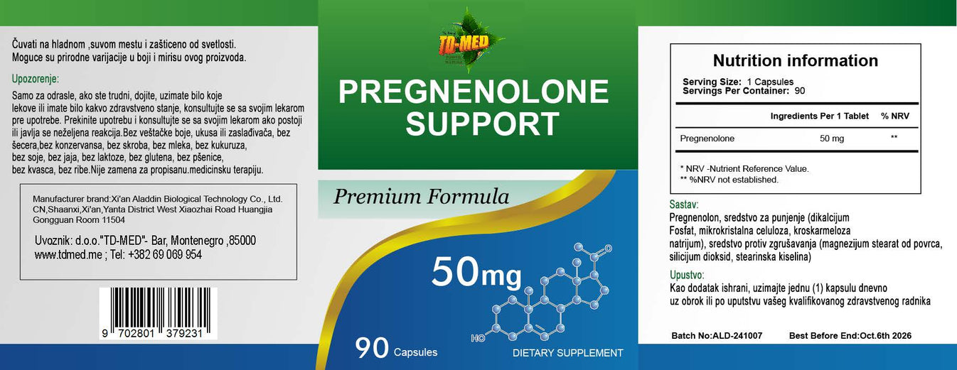 PREGNENOLON (Pregnenolone) 50 mg - 90 Kapsula;najači pregnenolon na tr ...