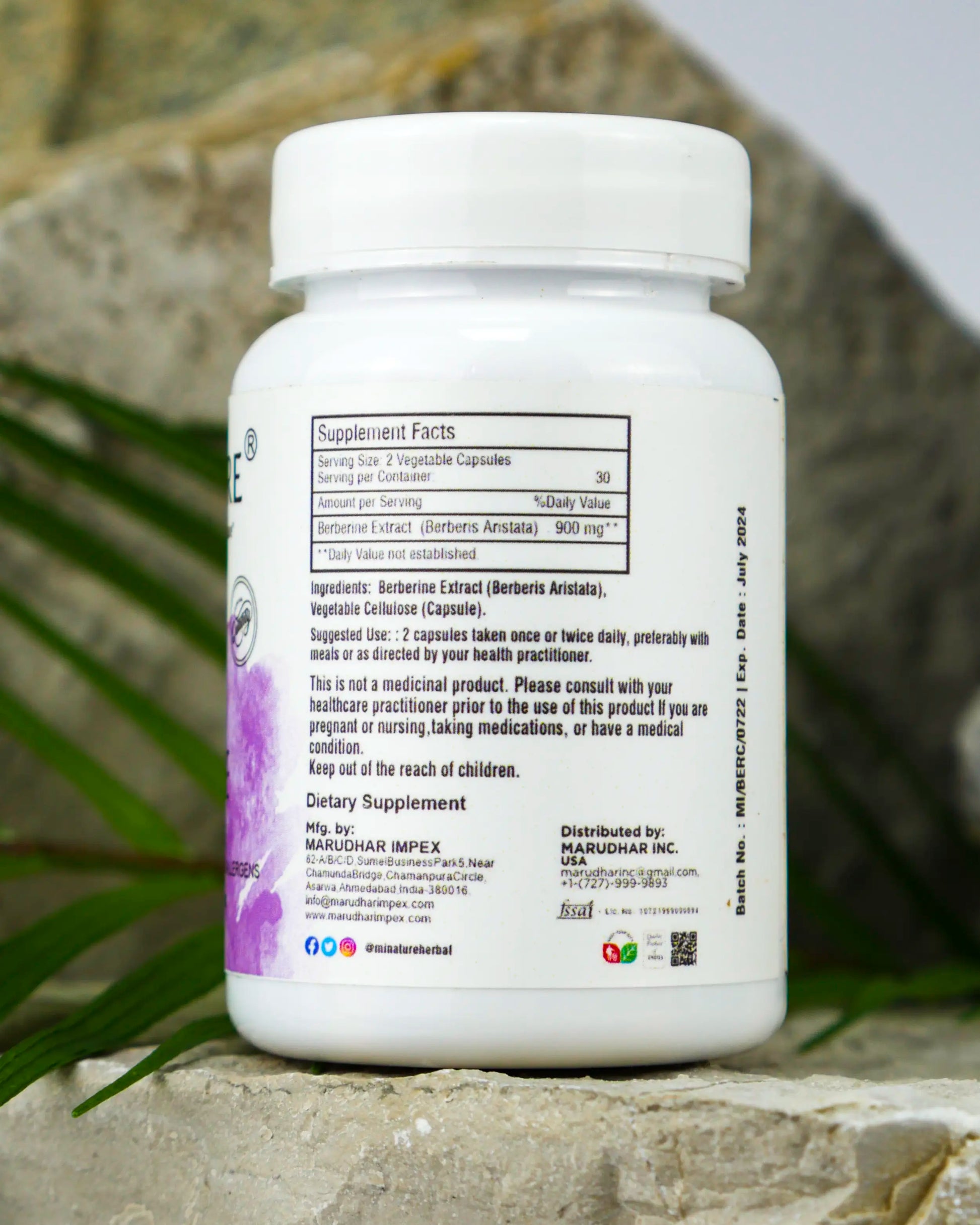 Berberine 450mg 60 kapsula - Td Med – TD-Med